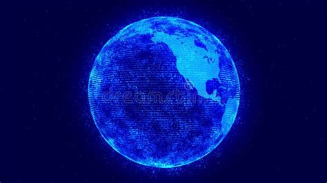 abstract high tech earth globe animation with seamless loop stock video