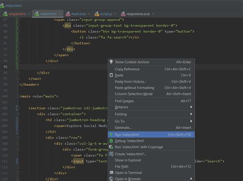 How To Run Simple Html And Css Project In Webstorm 404 Localhost
