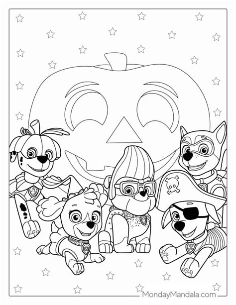 Paw Patrol Coloring Pages Halloween