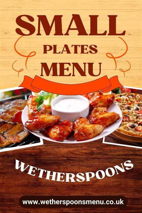 Wetherspoons Small Plates Menu With Prices With Prices And Nutrition 2025