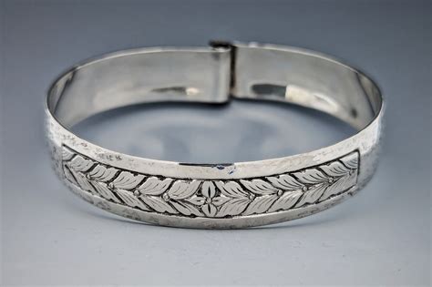 Wheat Leaf Window Scroll Bracelet 13mm Silver Bonsai Gallery