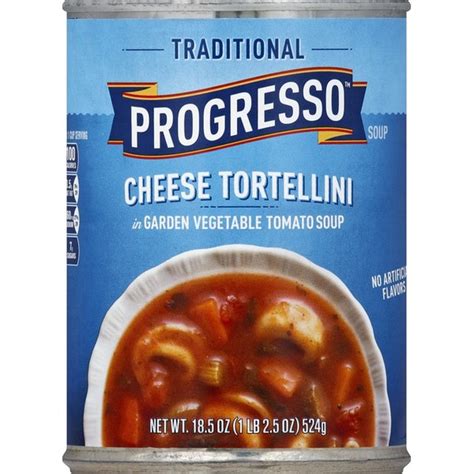 Progresso Cheese Tortellini Garden Vegetable Tomato Soup 18 5 Oz Can