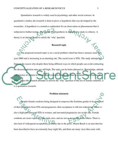 Conceptualization Of A Research Focus Paper Example Topics And Well