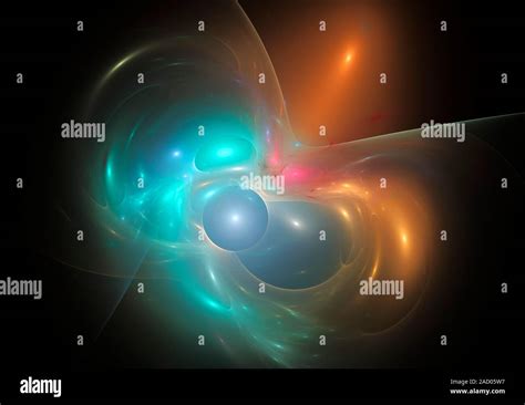 Gravitational Lensing Conceptual Image Computer Illustration Representing How Light Rays From