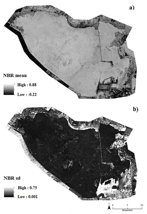 remote sensing derived products a normalised burn ratio nbr mean