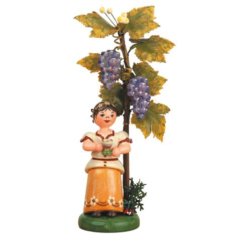 Original Hubrig Volkskunst Herbstkinder Wein Erzgebirge