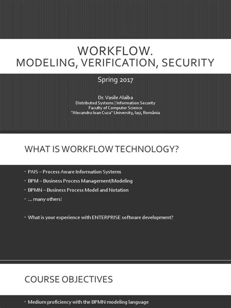 workflow modeling verification security pdf