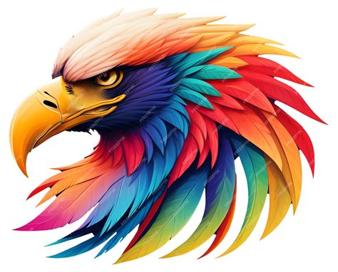 Premium Vector Eagle Mascot Head Cartoon Style Color Minimalist