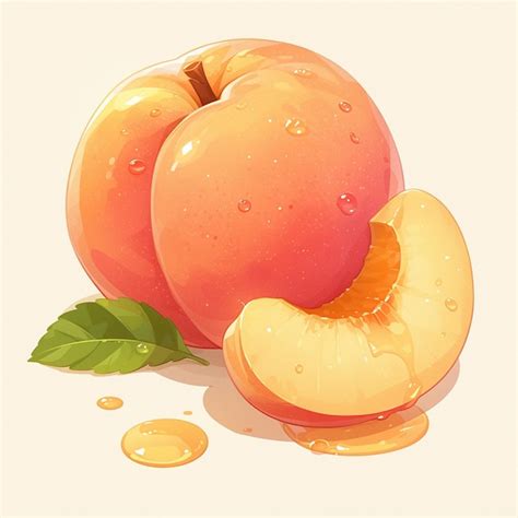 Premium Vector Luscious Peach Nectar For A Smooth Sip