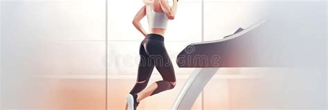 Girl Runs On A Treadmill Stock Illustration Illustration Of Sportswear 272463572