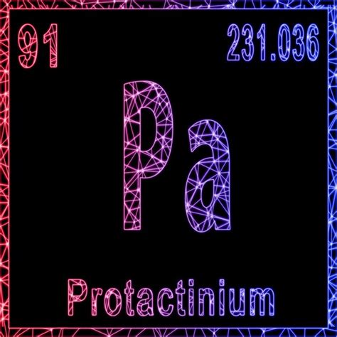 Premium Photo Protactinium Chemical Element Sign With Atomic Number