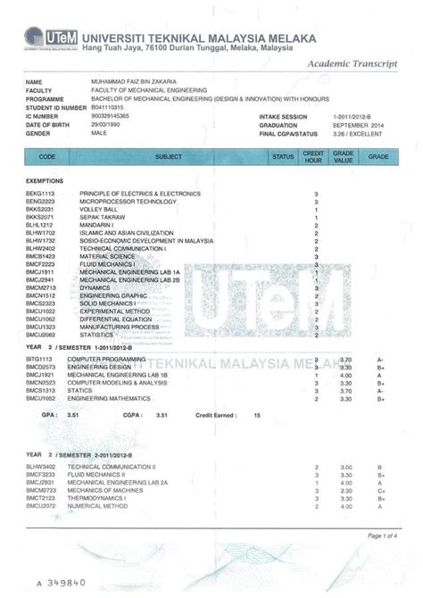Degree Transcript Pdf Degree Transcript Pdf