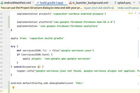 Ionic Framework Android Studio Not Generating Native Debug Symbols Stack Overflow
