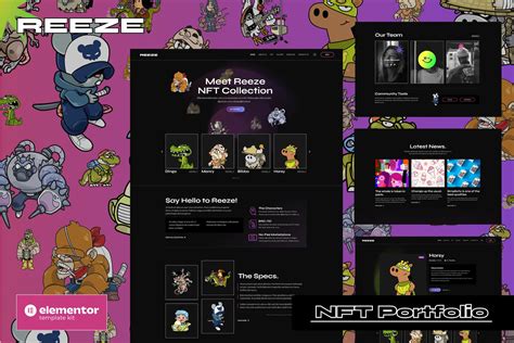 Reeze NFT Portfolio Elementor Template Kit