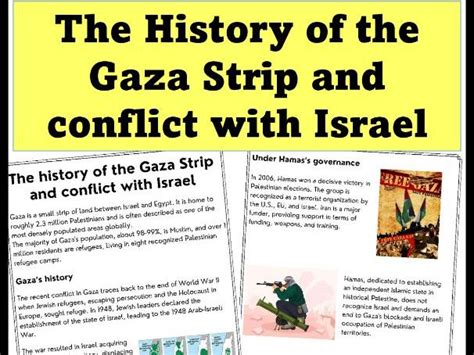 The History Of Gaza And Conflict With Israel Reading Comprehension With