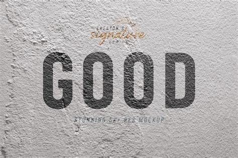 Mockup Logo Dorato Sul Muro Di Cemento Del Grunge Mockup Del Logo Del