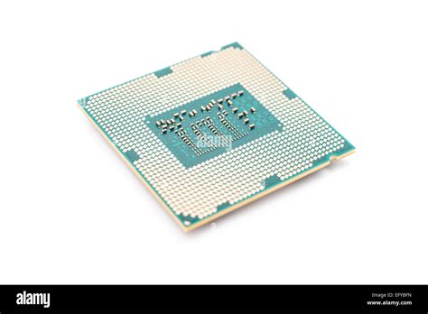 Computer CPU Central Processing Unit Chip Isolated On White Stock Photo Alamy