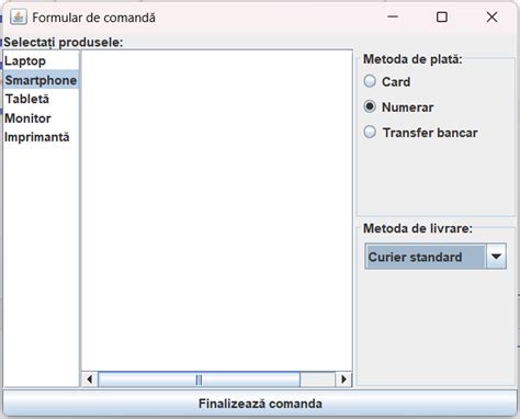 Documentație Java Swing Jlist Jcombobox și Jradiobutton Ingineria Sistemelor De Programe