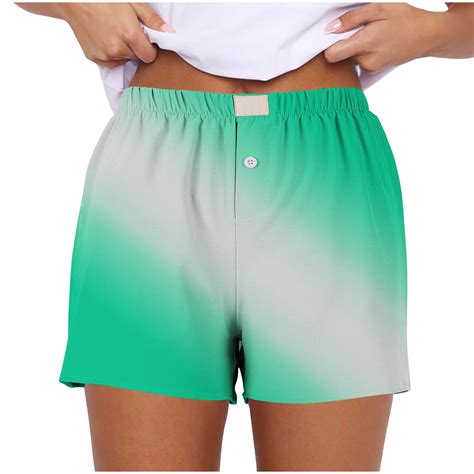 Fatyb Womens Shorts Elastic High Waist Print Casual Shorts Wide Leg