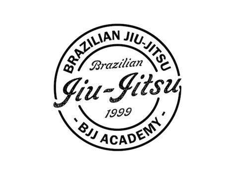 Logotipo de jiu jitsu insignia bjj emblema de jiu jitsu brasileño