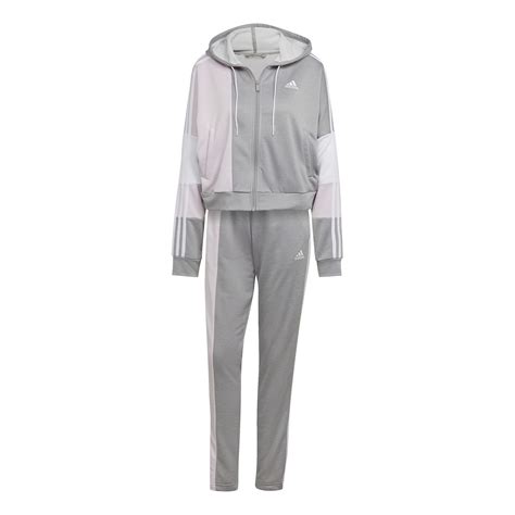 Adidas Bold Block Trainingsanzug Damen Grau Online Kaufen Tennis Point De