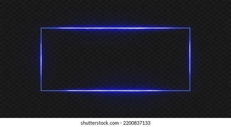 Rectangular Frame Light Effectsblue Framevector Illustration Stock
