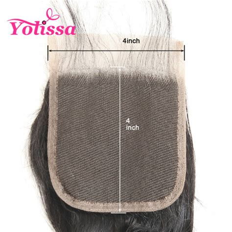 4x4 Lace Closure Loose Wave Virgin Hair Yolissa Hair