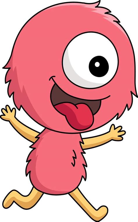 One Eyed Monster Cartoon Colored Clipart 11415972 Vector Art At Vecteezy