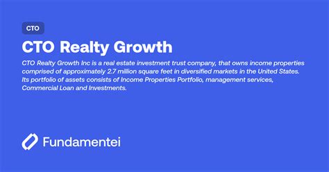 Cto Cto Realty Growth Fundamentei