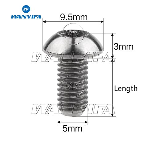 Титановый "Wanyifa" Болт M5x10mm T25 с шестигранной головкой винт для ...