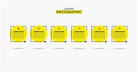 Visualisation Des Données Métier Icônes Infographiques De Chronologie