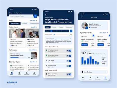 Coursera E Learning App Redesign Uxui Mobile Application By Kevin Kwok On Dribbble