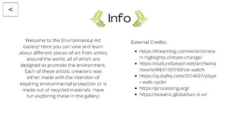 Environmental Art Gallery Devpost