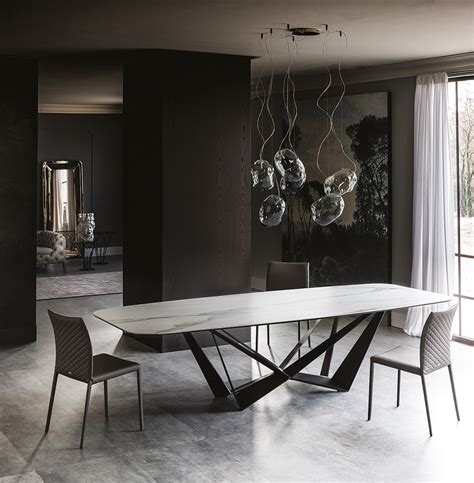 Mesa De Comedor Keramik Golden Calacatta Skorpio Cattelan De Lujo En