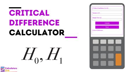 Critical Difference Calculator