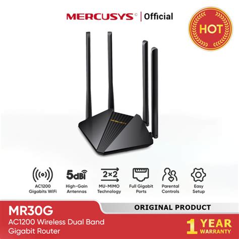 Promo Mercusys Mr30g Ac1200 Wireless Dual Band Gigabit Router Mr30g