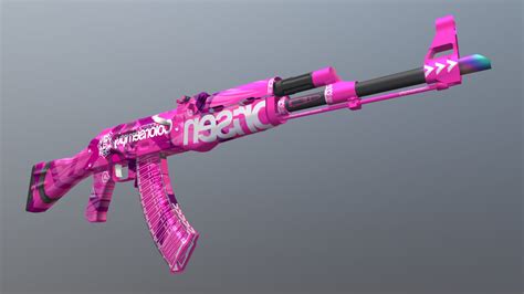 Csgo Weapon Skin Ak 47 Colorisempty Download Free 3d Model By