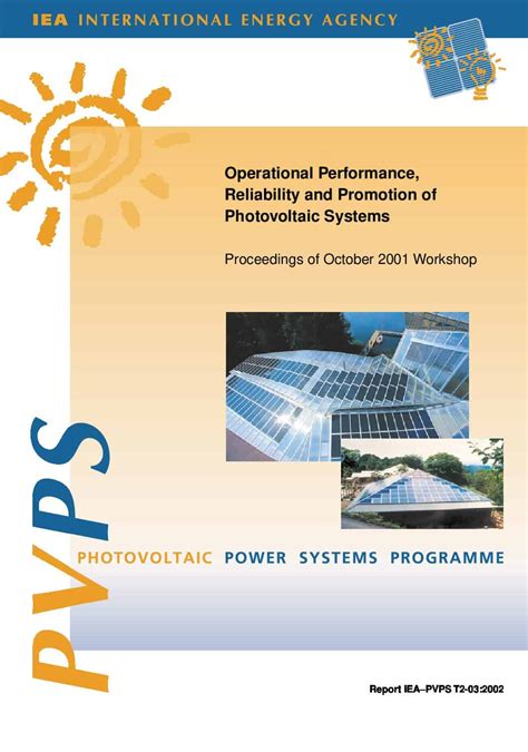 Operational Performance Reliability And Promotion Of Photovoltaic