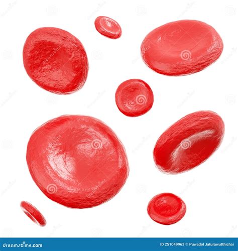 Red Blood Cells Isolated White Background Stock Illustration
