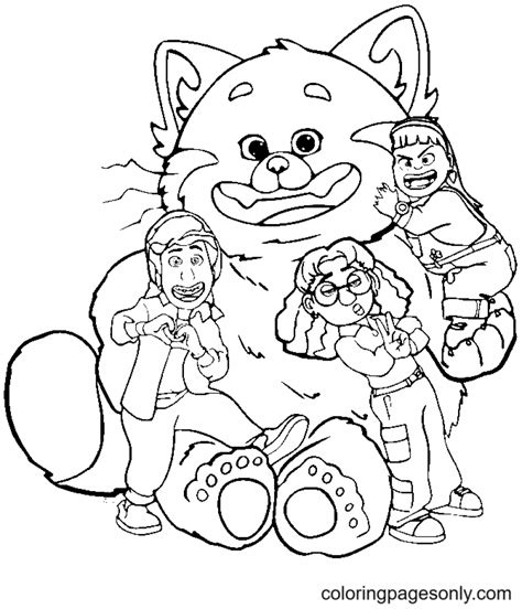 Turning Red Printable Coloring Pages