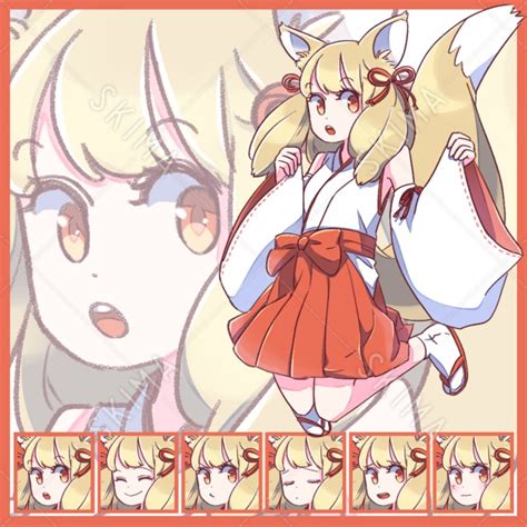 ミニ狐巫女【表情6種】 Skima（スキマ）