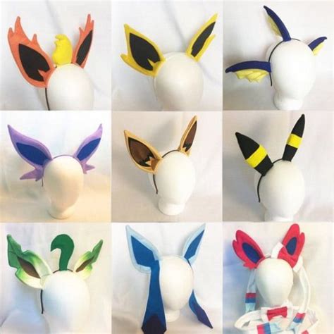 9 Eeveelution Ears Cosplay Eeveelution Ears Eevee Flareon Vaporeon