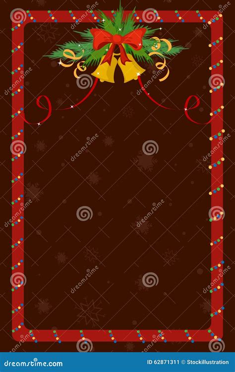 Merry Christmas Border And Decoration Frame Stock Vector Illustration