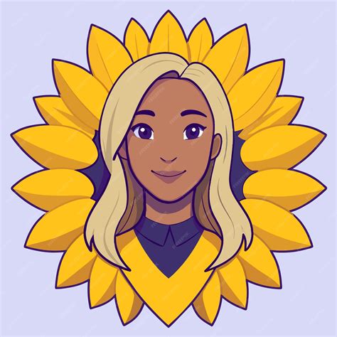 Premium Vector Sunflower Mandala Style Hand Drawn Cartoon Sticker