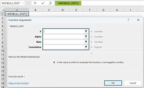 weibull distribution in excel examples plot weibull dist formula