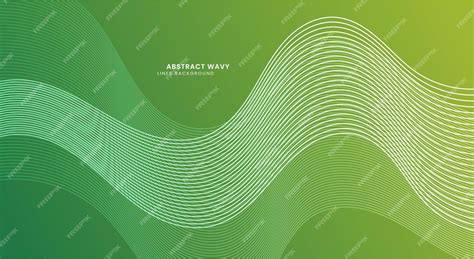 Premium Vector Abstract Green Wavy Lines Background