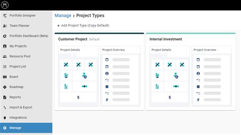 Configure Project Types Meisterplan Help Center
