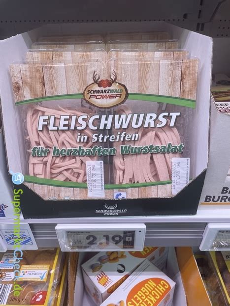 Schwarzwald Power Fleischwurst Streifen für Wurstsalat Preis Angebote