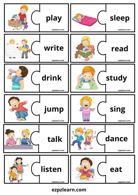 Action Verbs Word Match