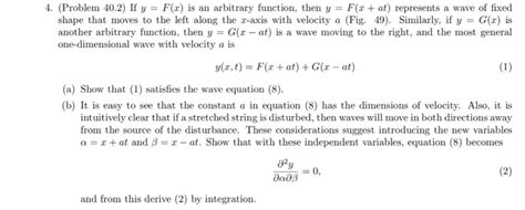 Solved Problem If Y F X Is An Arbitrary Chegg
